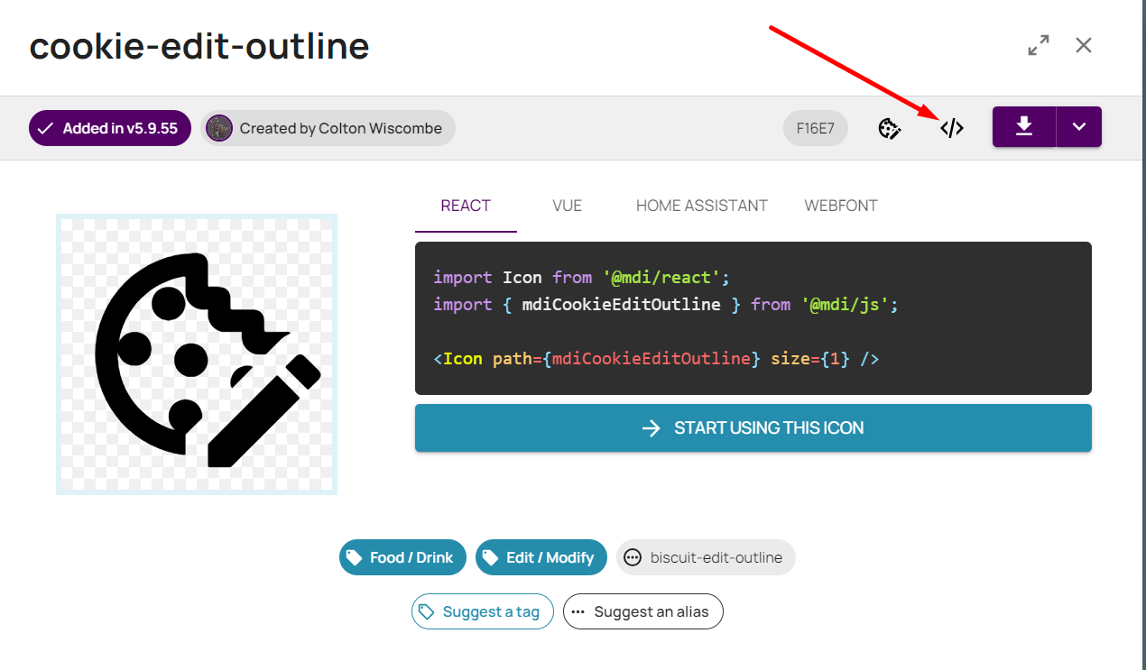 How to use an icon instead of tab for cookie settings - Beautiful Cookie Banner