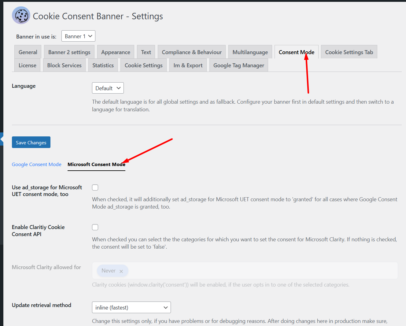 Microsoft Clarity Cookie Consent API Support - Beautiful Cookie Banner